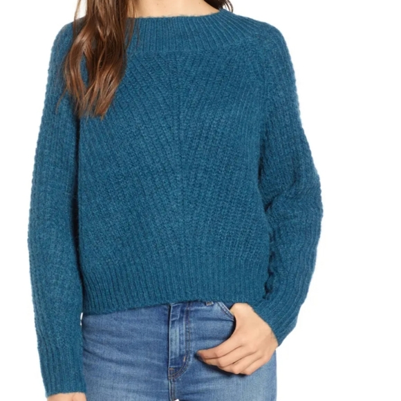 Leith | Sweaters | Leith Chunky Ribbed Crew Neck Pullover Sweater ...